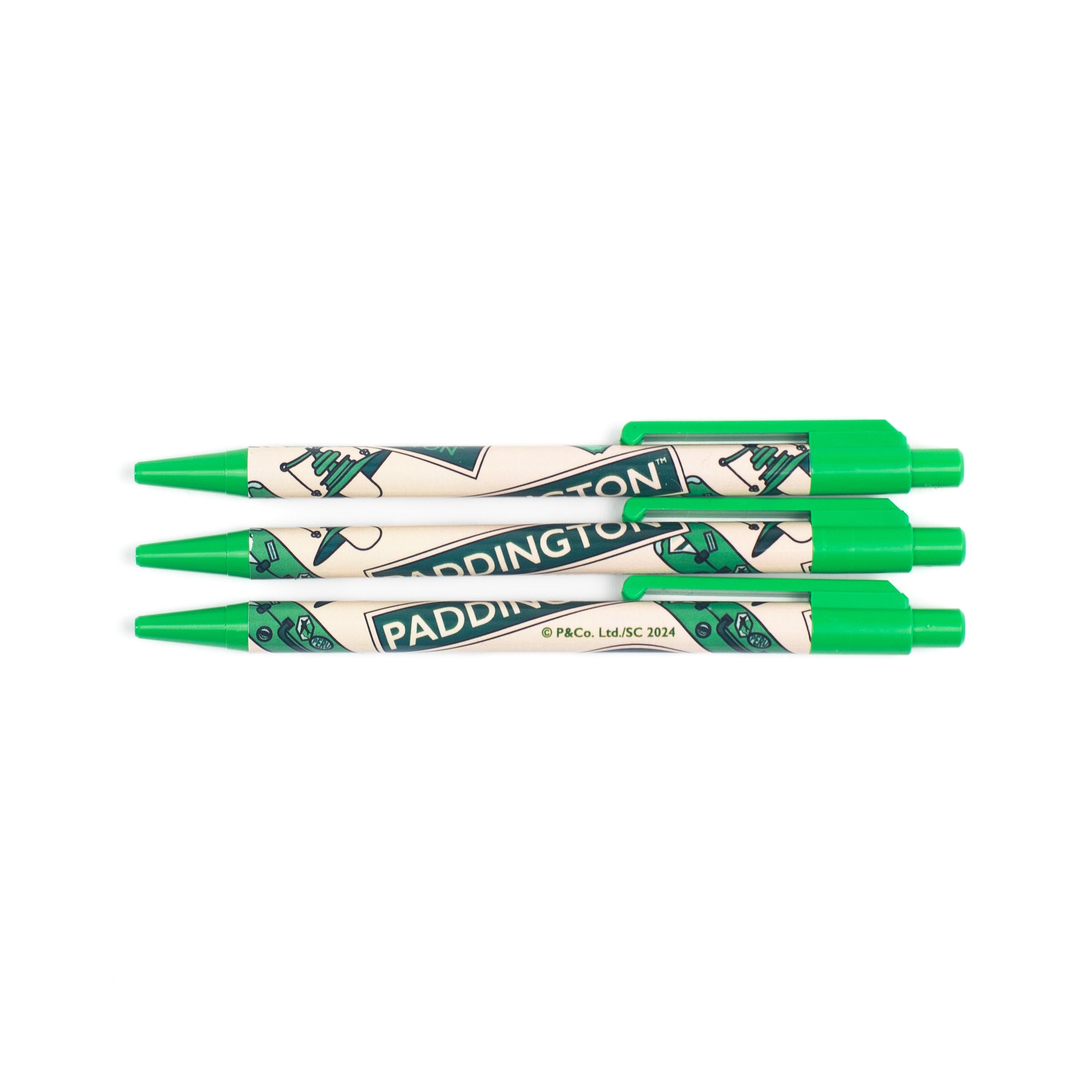 Lost & Found Paddington Pen Set of 3Green – Paddington Store