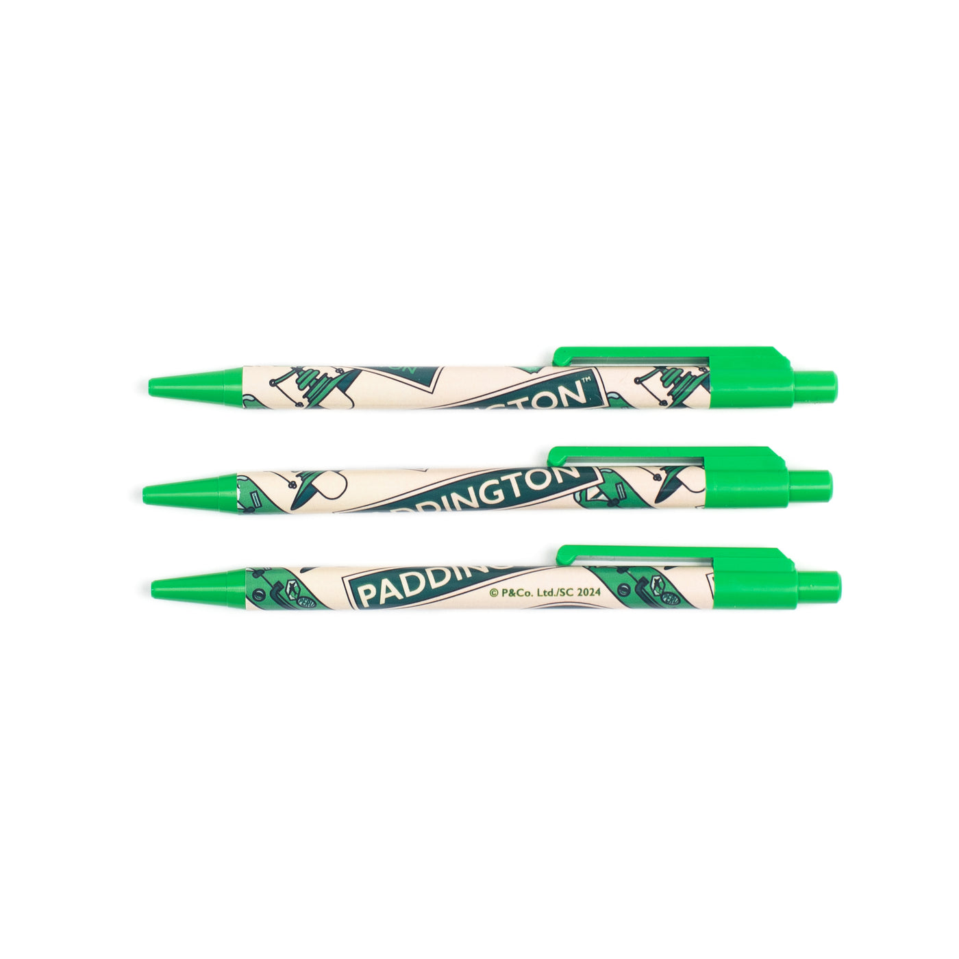 Lost & Found Paddington Pen Set of 3Green — Paddington Store